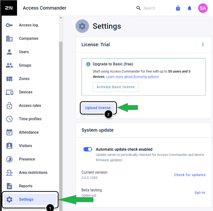 How to Generate 2N Access Commander Licence – Alloys